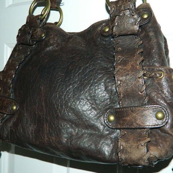 Kooba | Bags | Kooba Brown Distressed Pebbled Leather Sienna Handbag ...